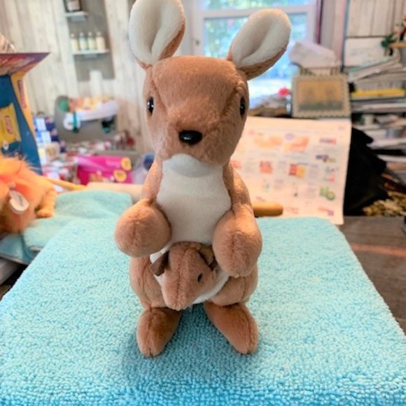 Toys | Ty Beanie Baby Pouch The Kangaroo Plush Toy Doll Figurine | Poshmark
